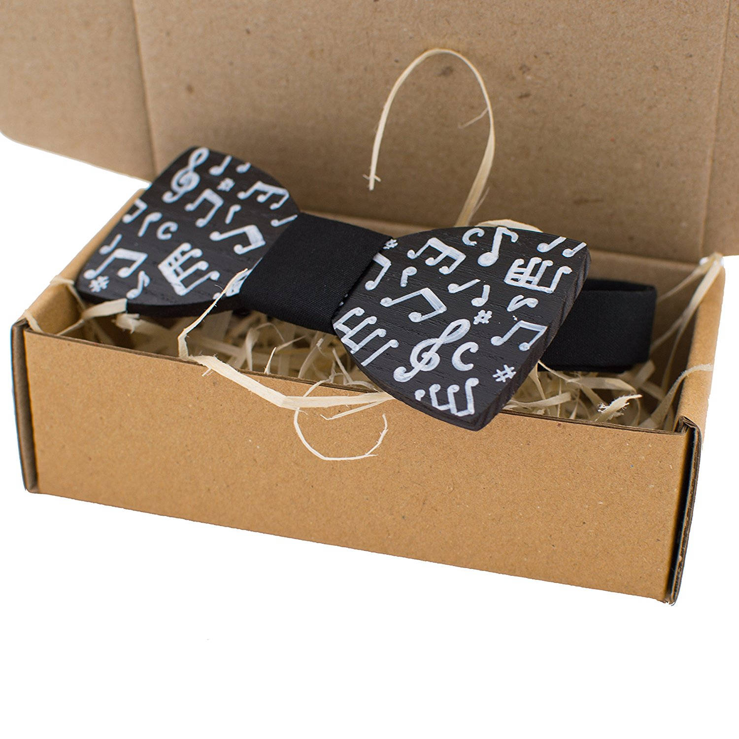 Wooden Black Musical Notes Bow Tie – Bow Tie House